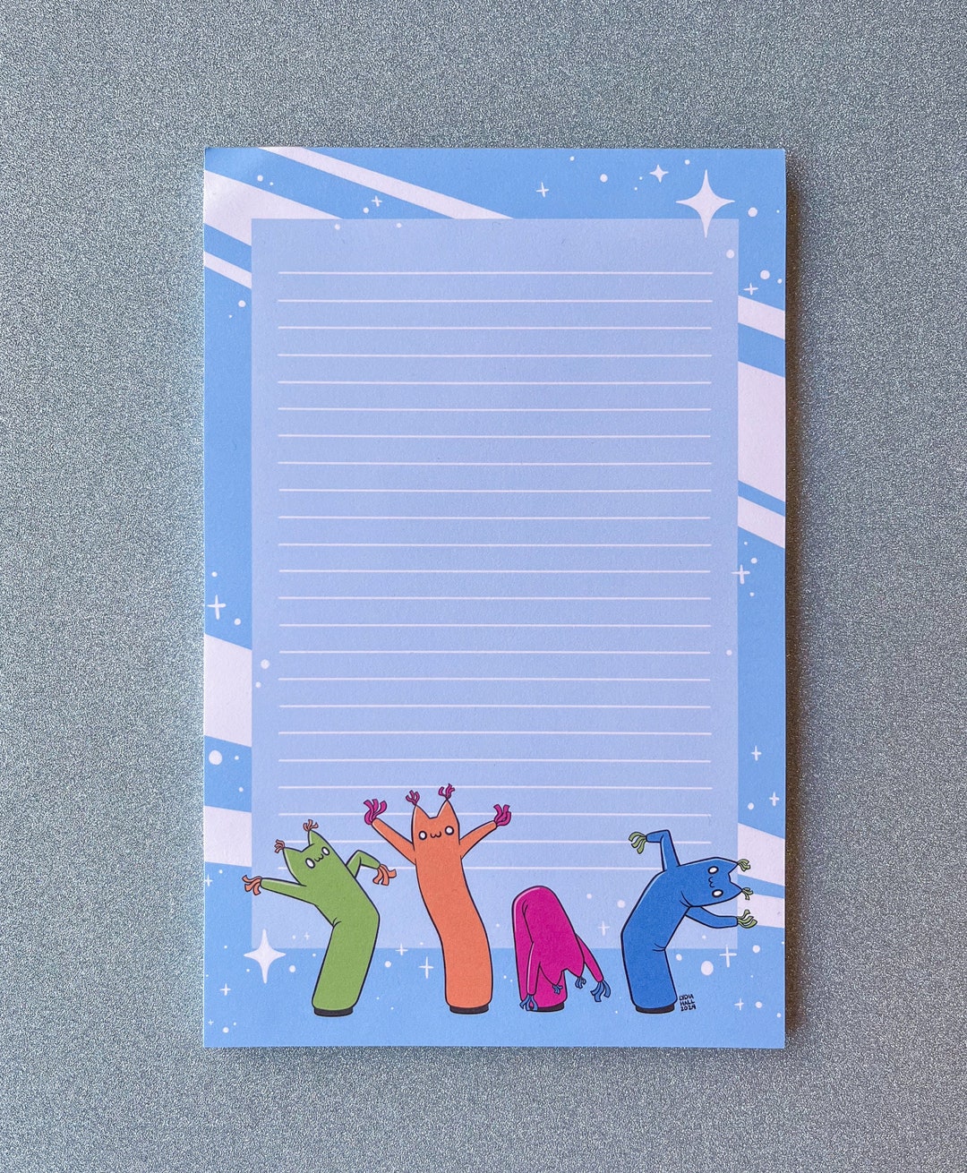 Wavy Tube Cats 8.5x5.5-inch Lined Notepad - Etsy