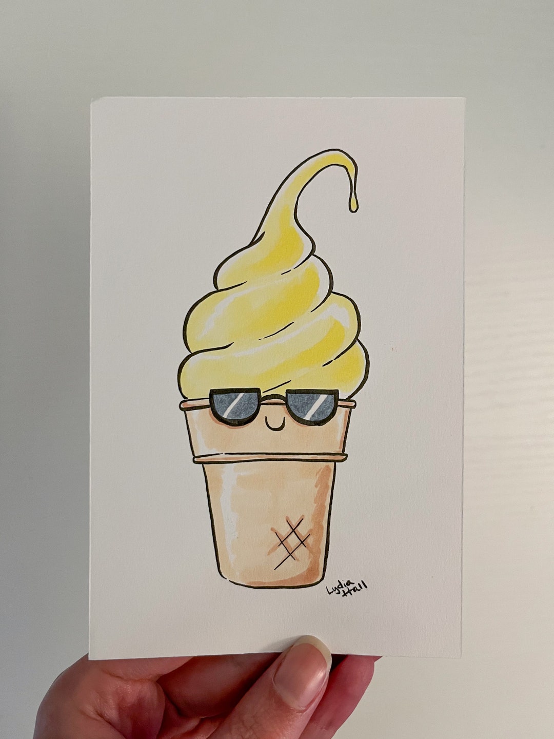Dole Whip Illustration Original Ink Drawing 4x6 - Etsy