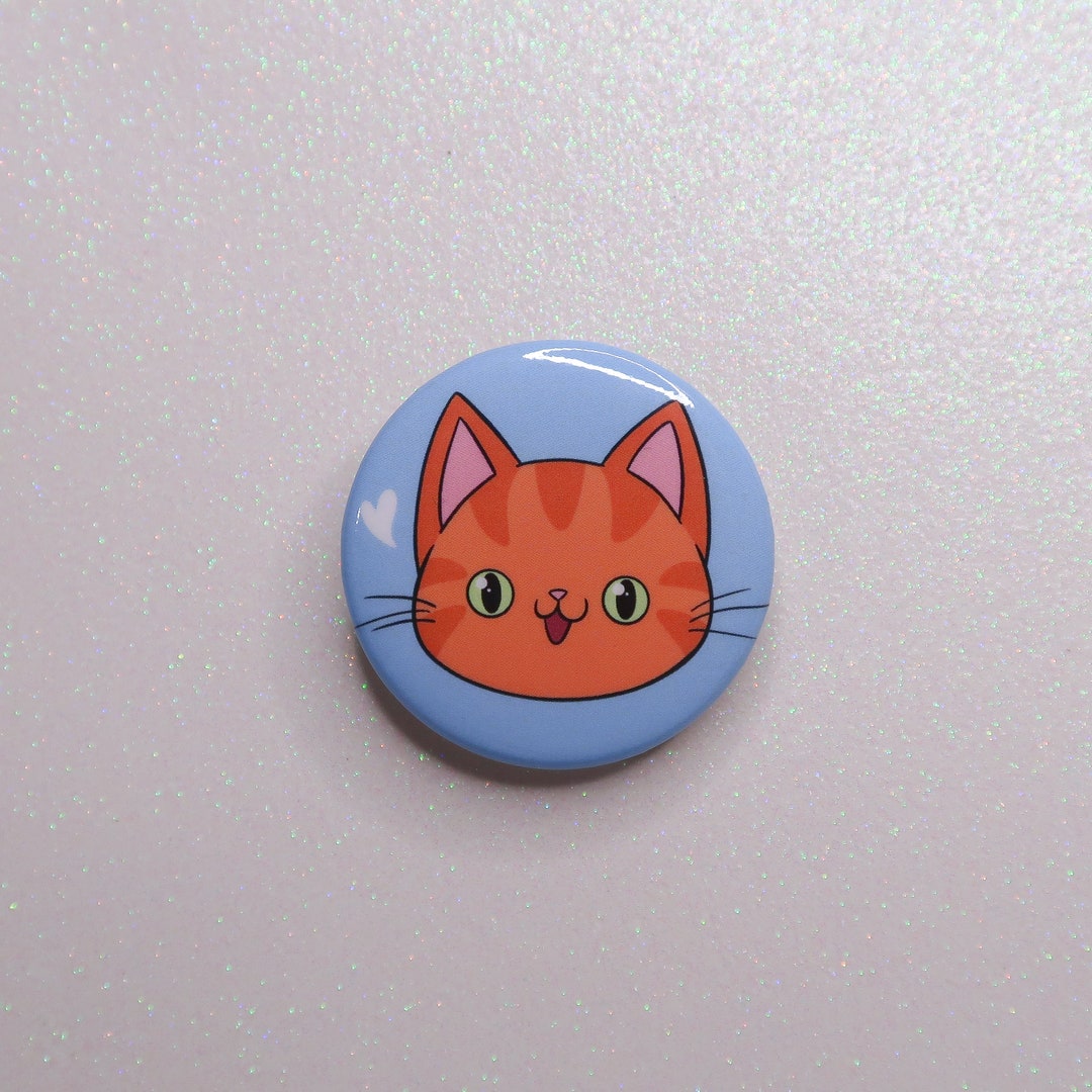 Orange Tabby Cat Button - 1.5 Inch - Etsy