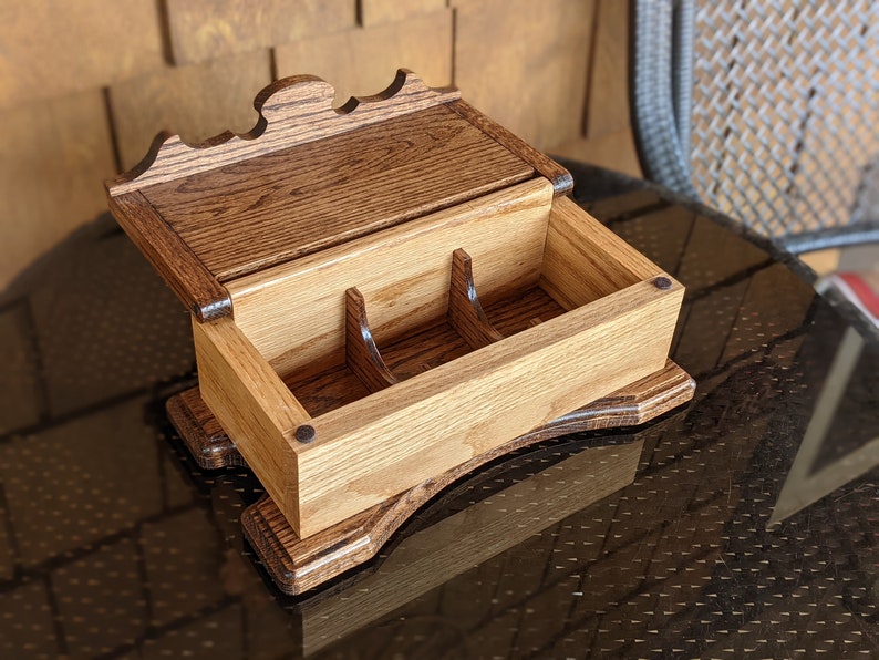Tea Box, Handcrafted and Engraved Made With Oak and a Polyurethane ...