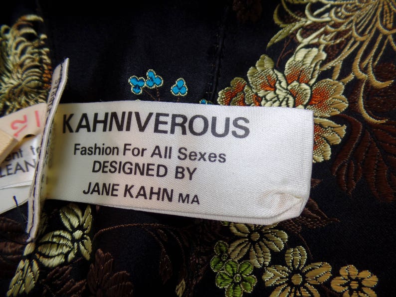 Rare 80s KAHNIVEROUS by JANE KAHN Chinoiserie Brocade Skirt/ Made in ...