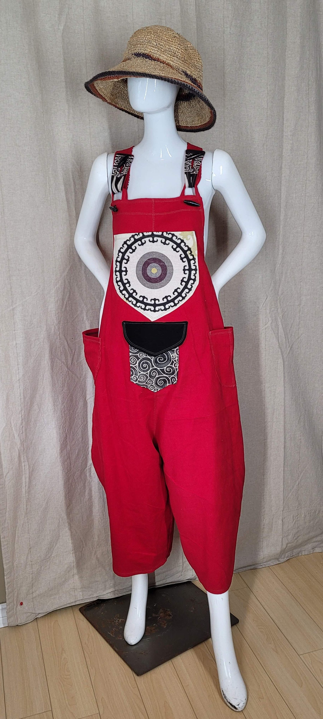 Loose Fit, Baggy Overalls, Dungarees. Upcycled, One of a Kind. Handmade ...