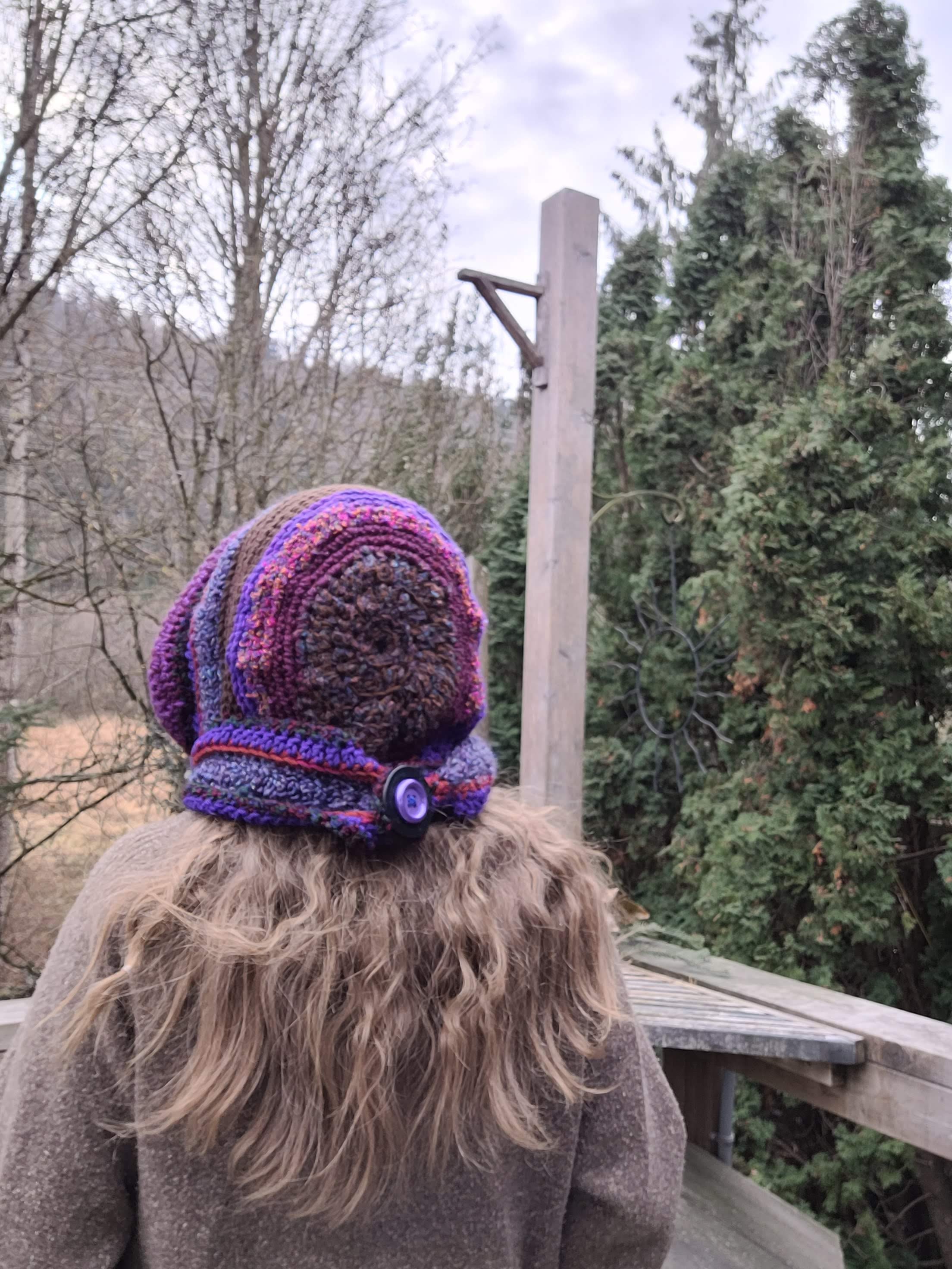 Chunky Deep Hood With Attached Scarf. Includes Wristwarmers - Etsy Canada