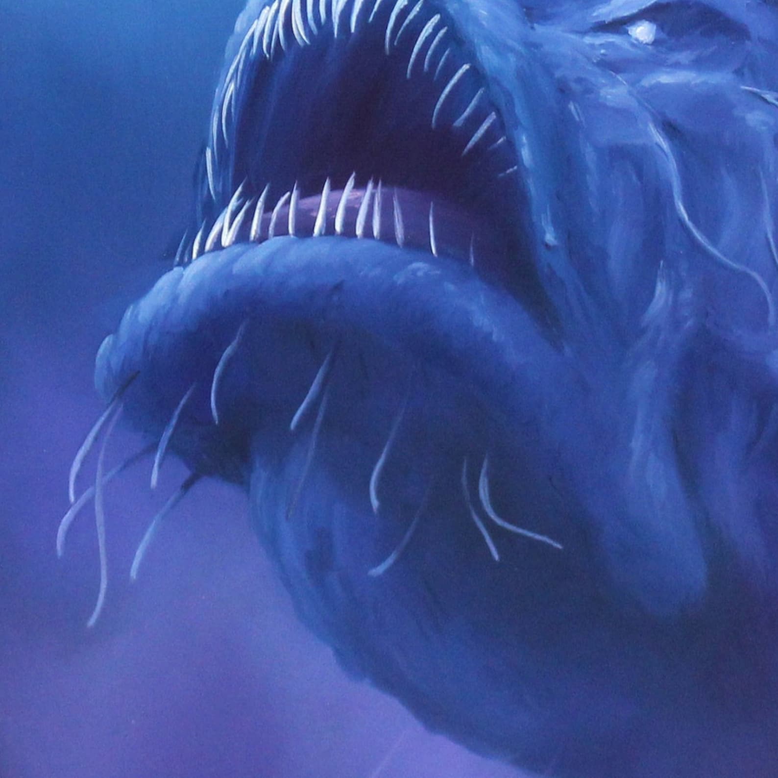 Art PRINT - Giant Anglerfish Spooky Creature Animal Fish Evil Dark ...
