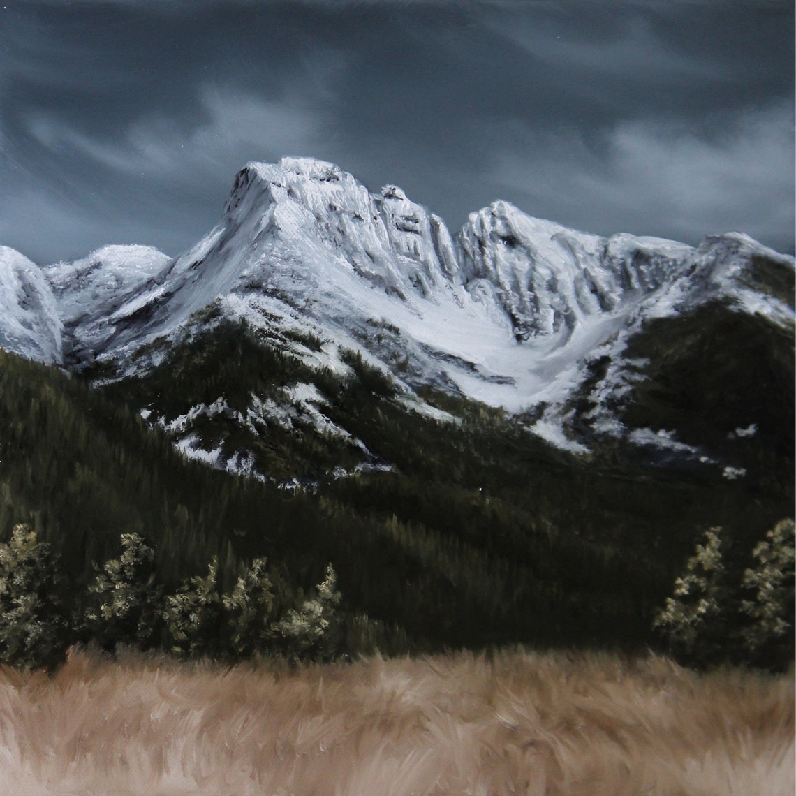 3x4", 4x4" Magnet Mountain Mountains Cliffs Landscape Art Print ...