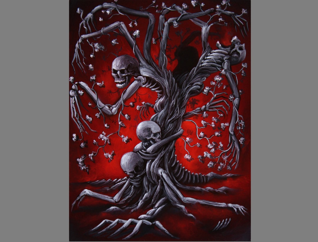 Art PRINT Skeleton Skeletree Forest Tree Spooky Horror - Etsy