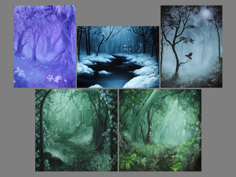 3x4 4x4 Magnet Forest Enchanted Trees Dark Woods - Etsy