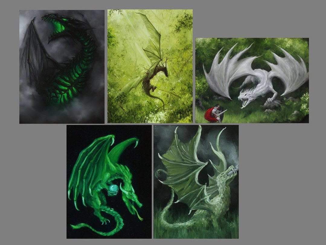 3x4 Magnet Dragon Dragons Fantasy Creature Monster Art Print ...