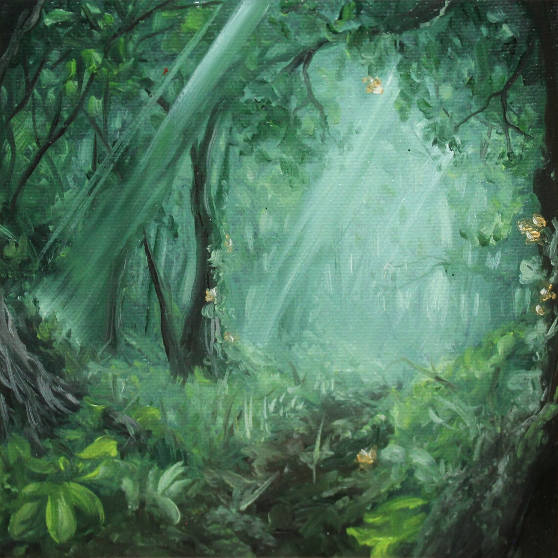 3x4", 4x4" Magnet Forest Enchanted Trees Dark Woods Haunted Spooky ...