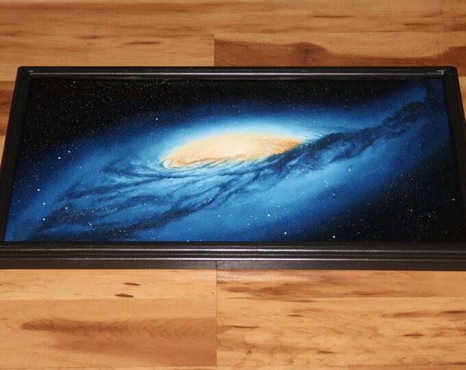 12x24" Original Oil Painting - Andromeda Galaxy Nebula Outer Space Deep ...