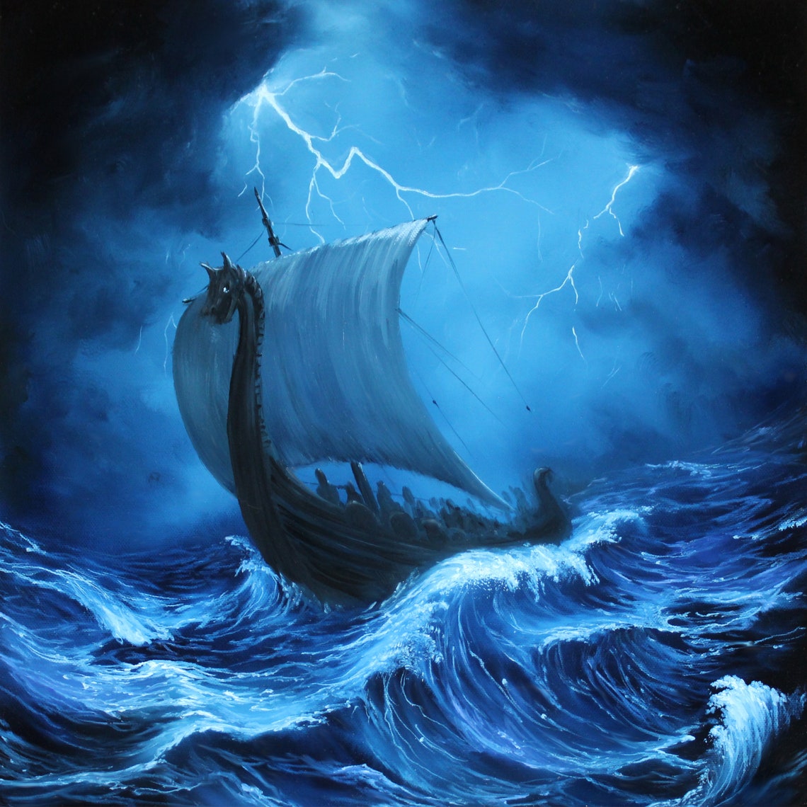 2x4-4x4" Magnet Ship Ships Boats Sailing Fantasy Viking Longboat Ship ...