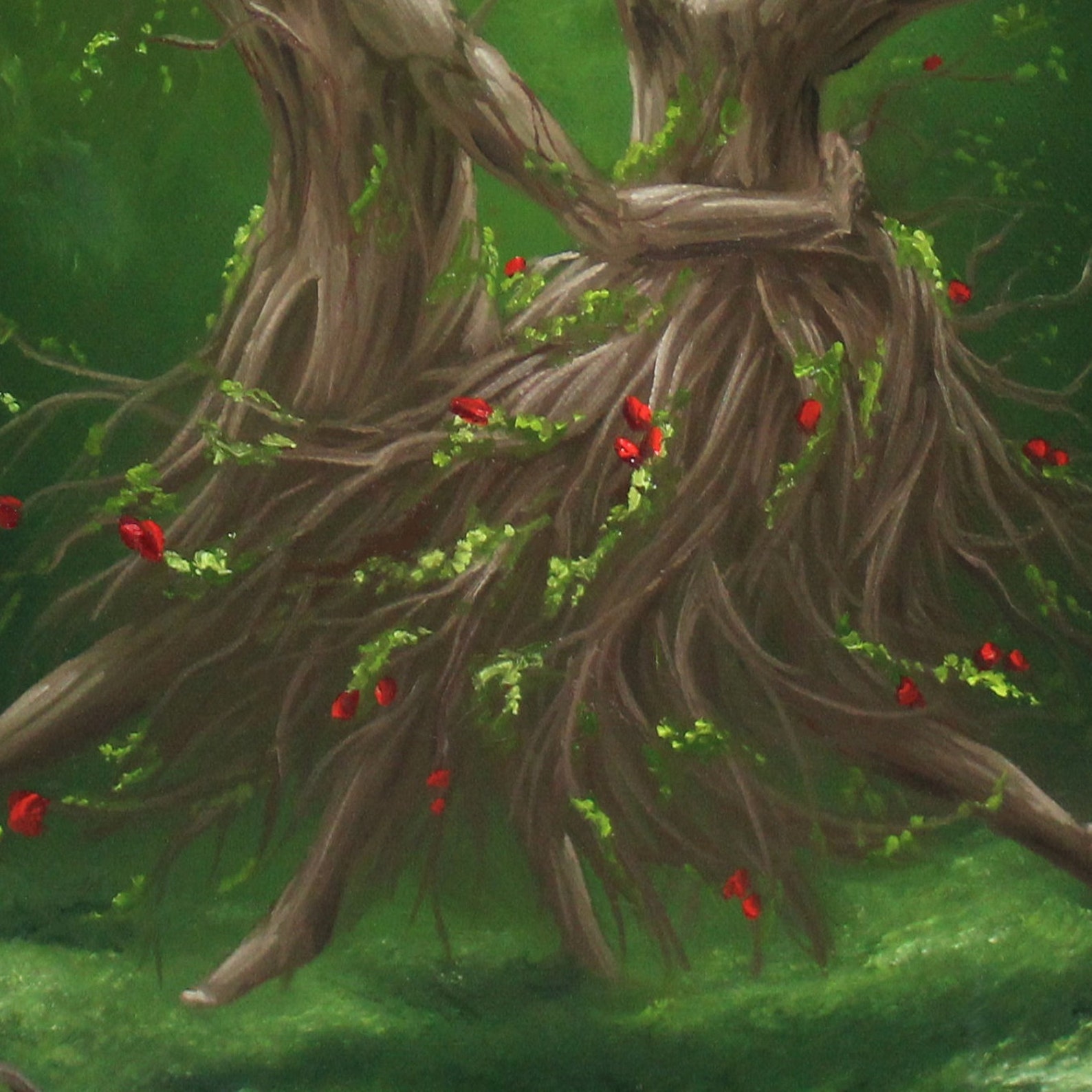 Art PRINT Enchanted Dark Forest Spirits Dryads Dancing Trees | Etsy