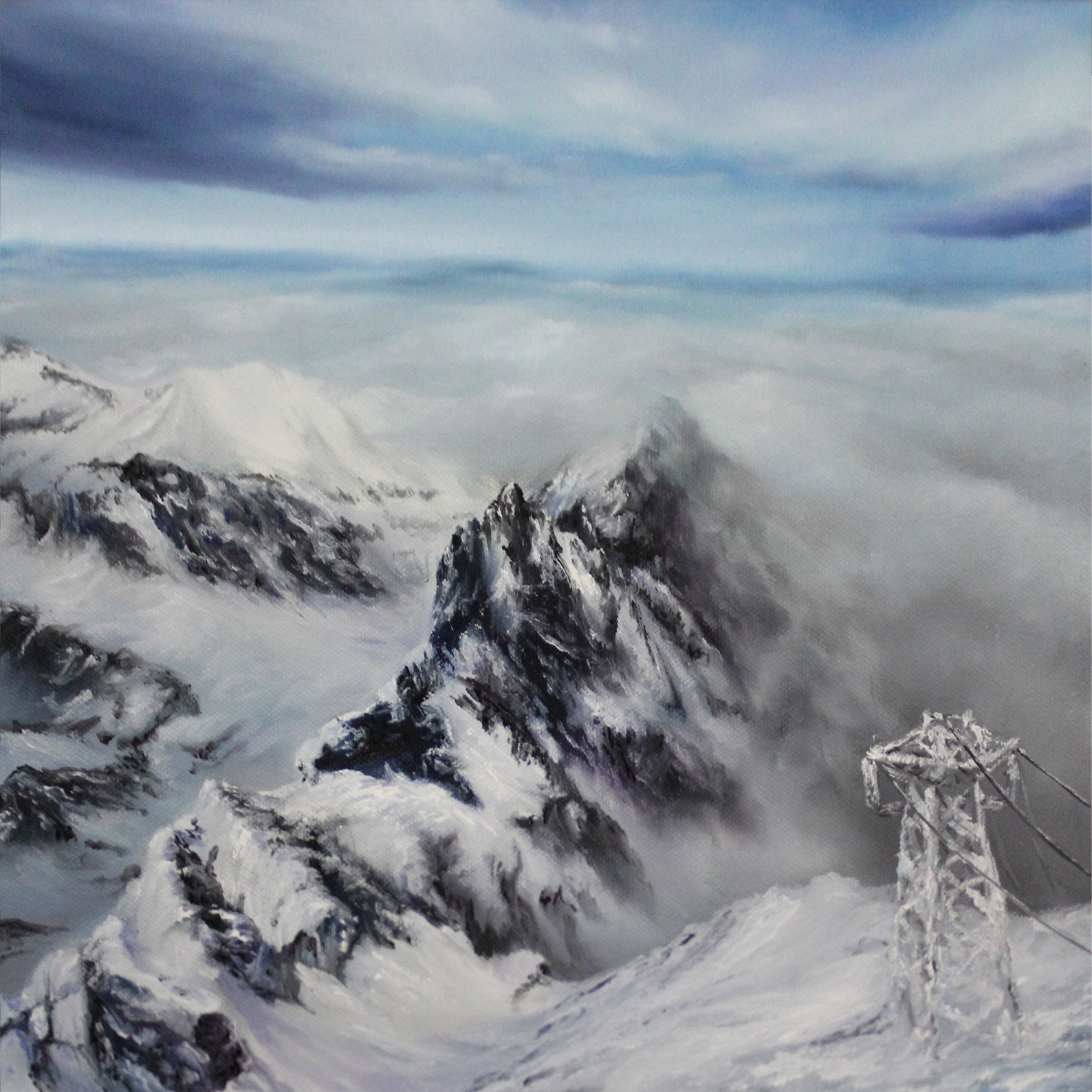 3x4", 4x4" Magnet Mountain Mountains Cliffs Landscape Art Print ...