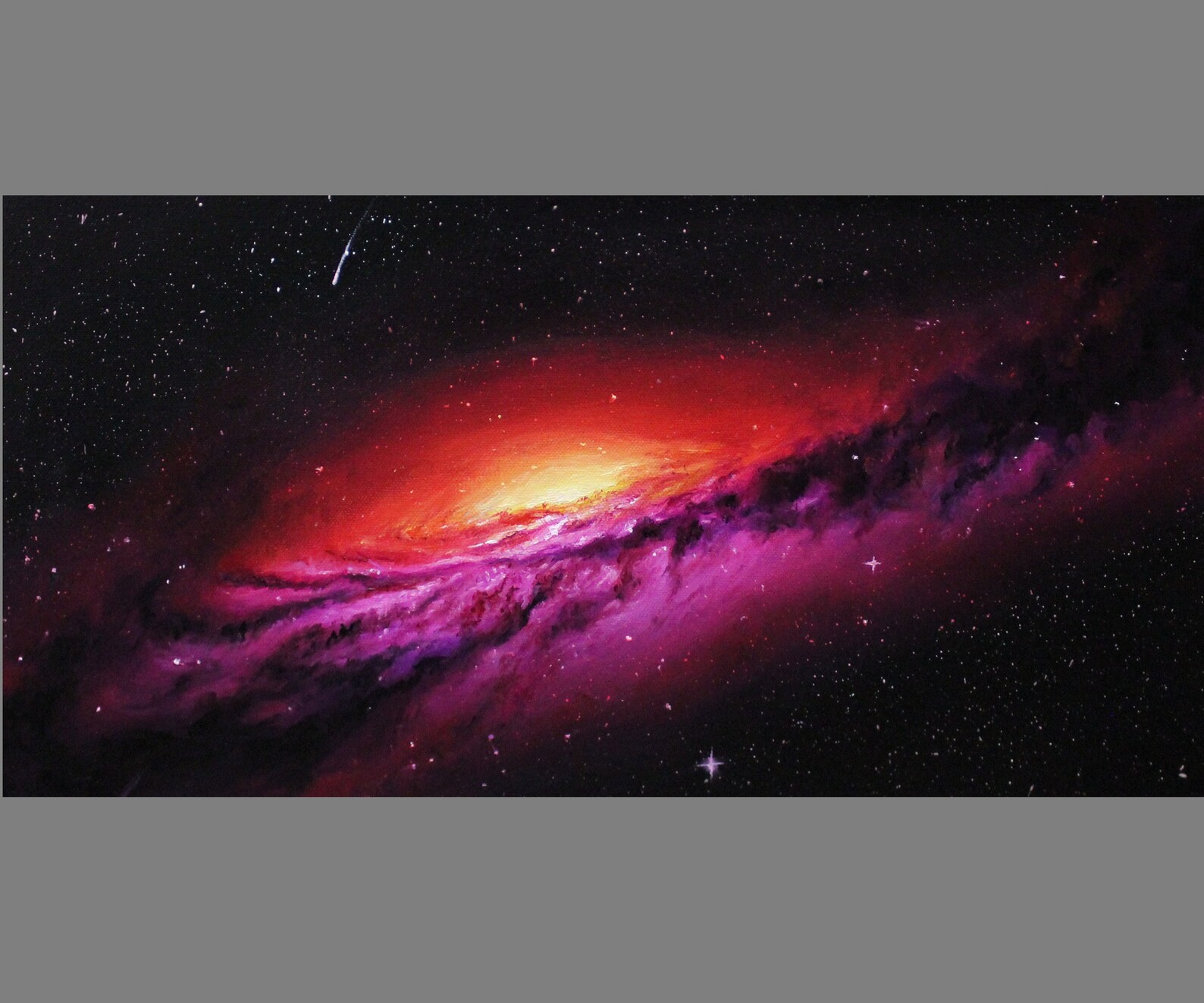 Art PRINT Pink Red Andromeda Galaxy Outer Space Nebula - Etsy