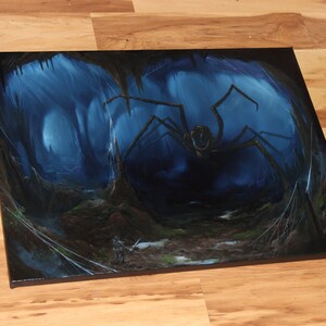 18x24" Original Oil Painting - Cave Spider Knight Spiderweb Fantasy ...