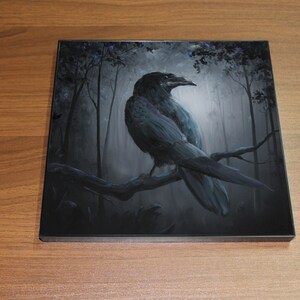 Art PRINT Dark Forest Crow Raven Scary Horror Spooky Fantasy | Etsy