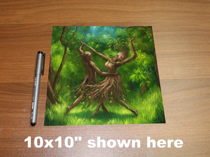Art PRINT Dance of the Dryads Dryad Fairy Dark Forest | Etsy