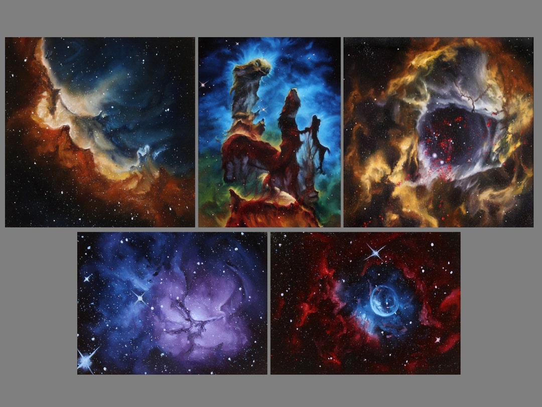 3x4"-4x4" Magnet Space Outer Space Nebula Galaxy Deep Space Art Print ...