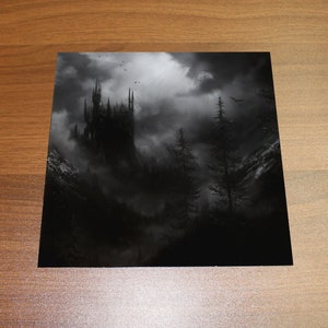 Art PRINT - Gothic Castle Vampire Bat Spooky Fantasy Dark Fairytale ...