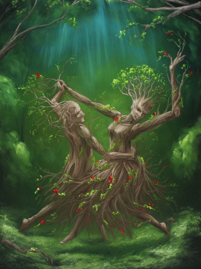 3x4" Magnet Forest Enchanted Trees Dark Woods Fantasy Creatures Art ...