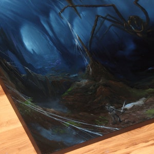 18x24" Original Oil Painting - Cave Spider Knight Spiderweb Fantasy ...