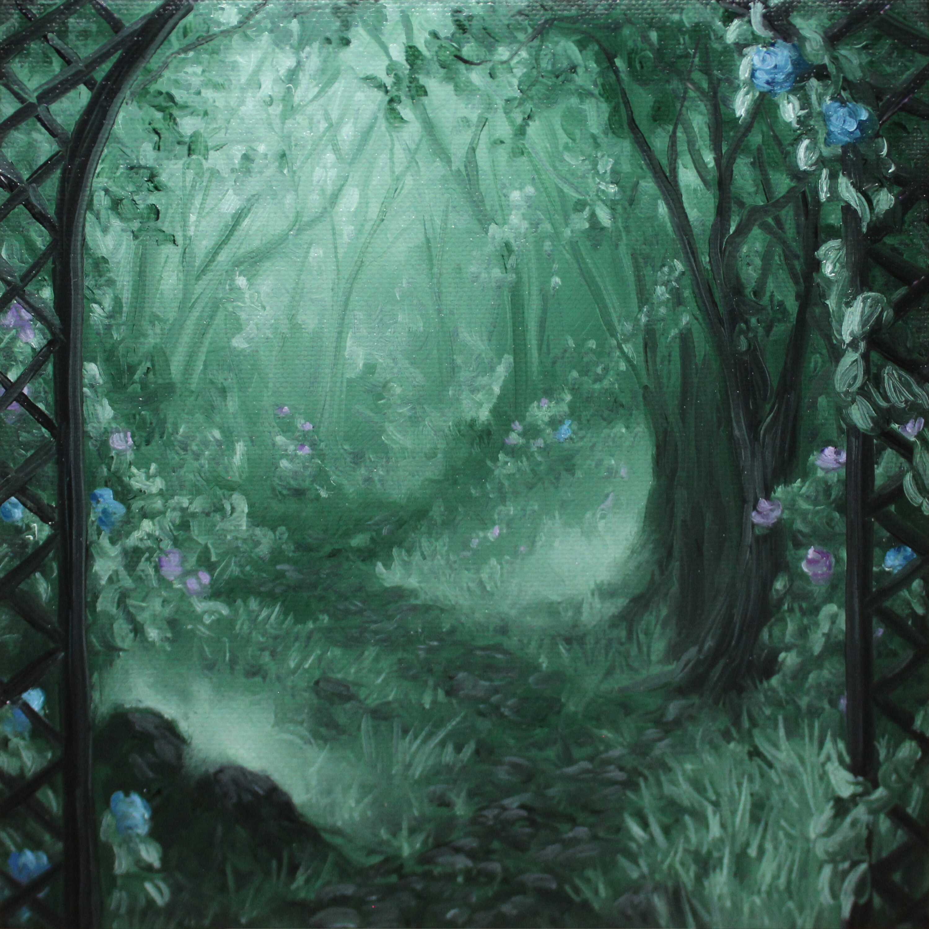 3x4", 4x4" Magnet Forest Enchanted Trees Dark Woods Haunted Spooky ...