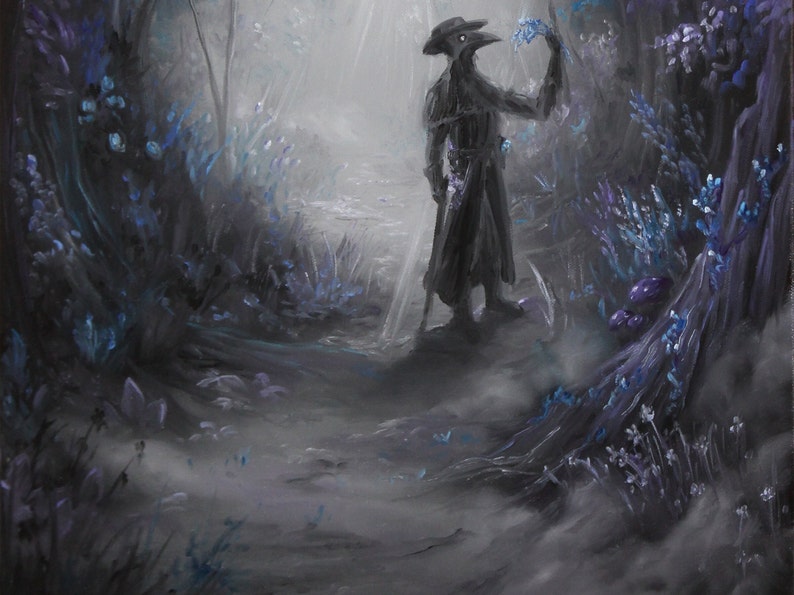 Art PRINT Plague Doctor Searching for Cure Enchanted Dark - Etsy