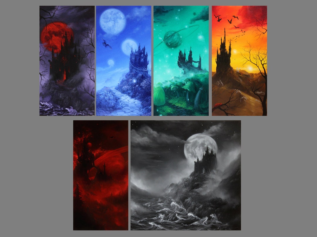 2x4"- 4x4" Magnet Fantasy Worlds Castle Landscape Scifi Science Fiction ...