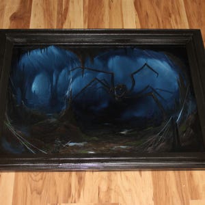 18x24" Original Oil Painting - Cave Spider Knight Spiderweb Fantasy ...