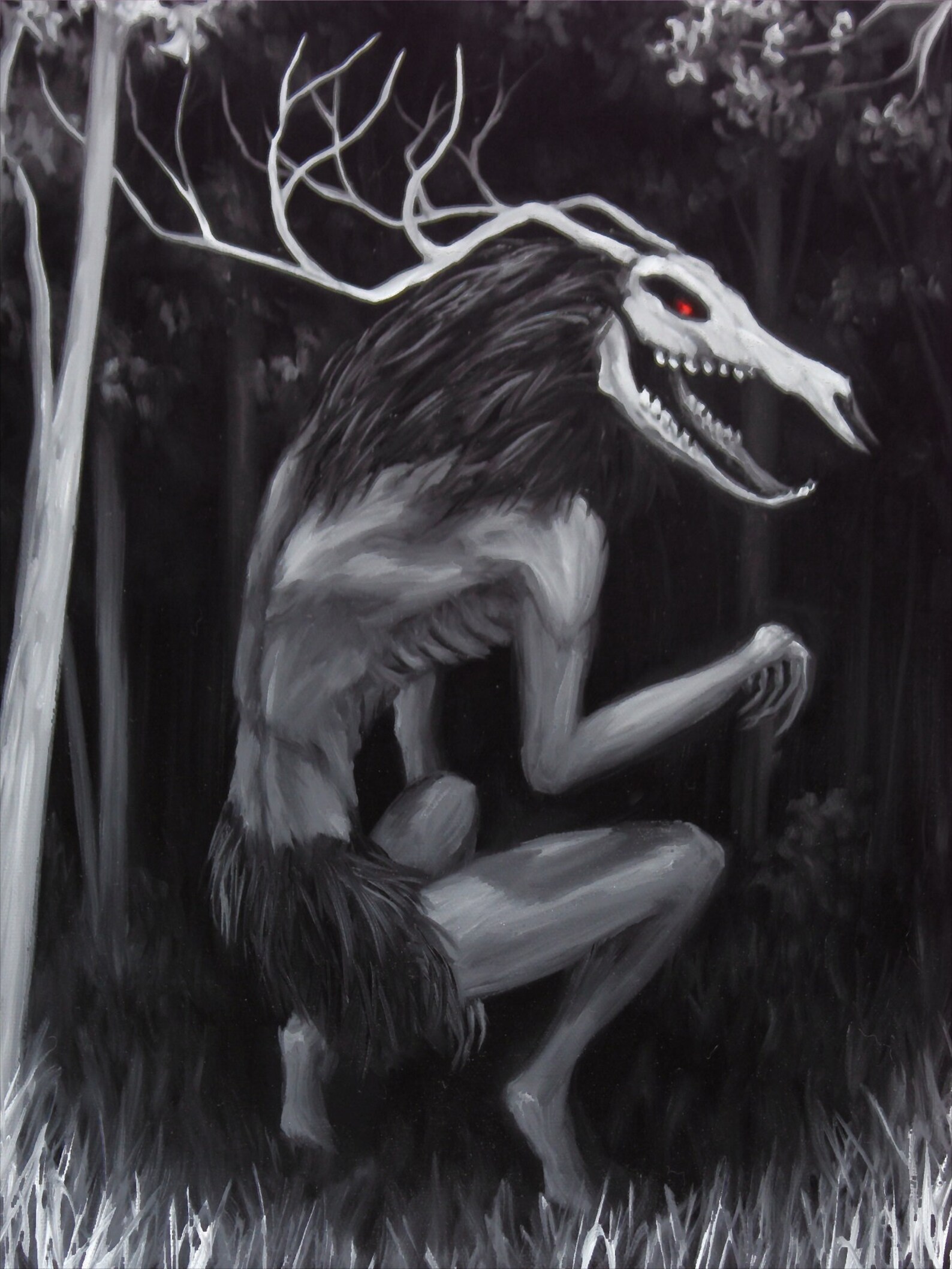 3x4" Magnet Forest Enchanted Trees Dark Woods Fantasy Creatures Art ...