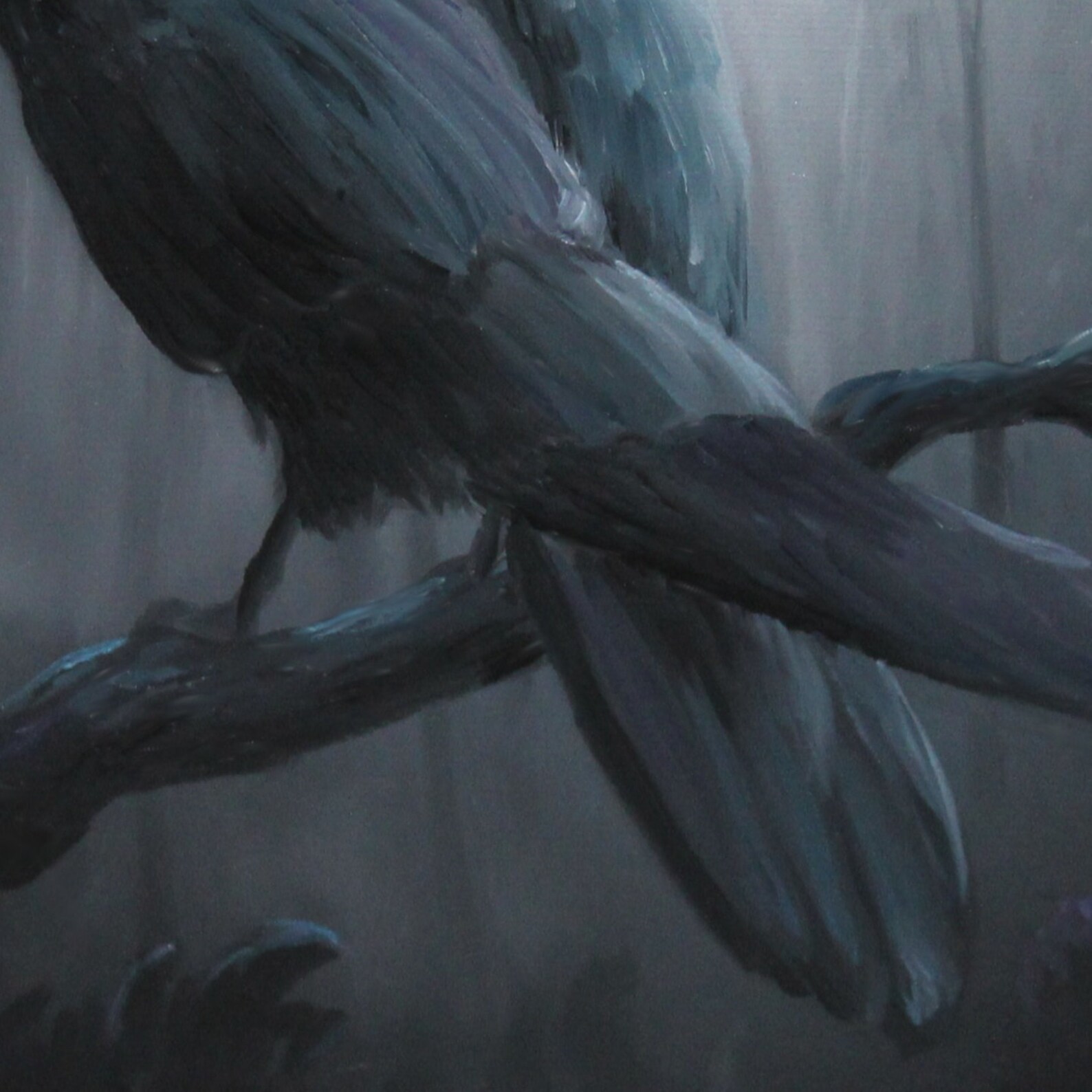 Art PRINT Dark Forest Crow Raven Scary Horror Spooky Fantasy | Etsy