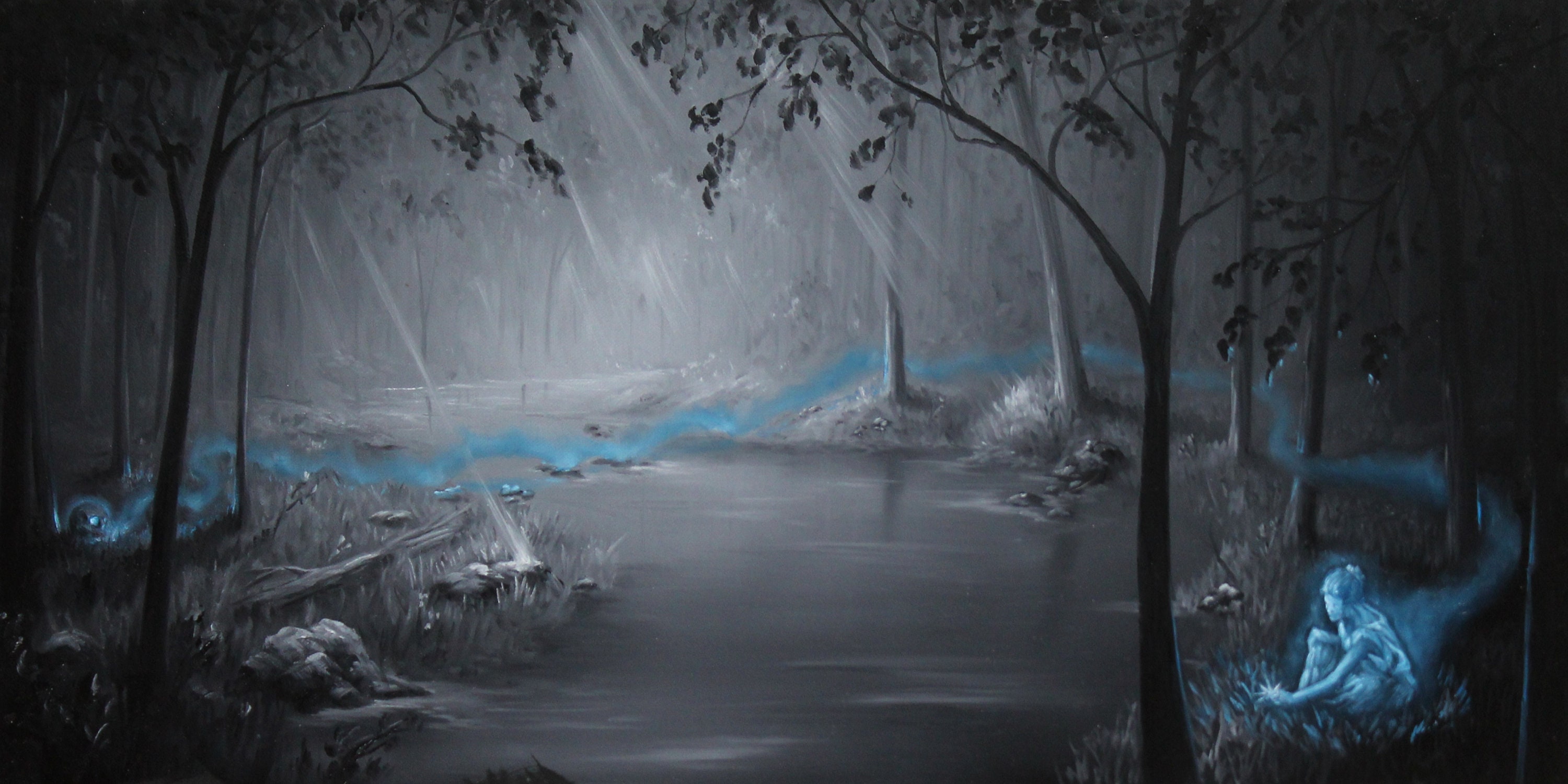 2x4" Magnet Forest Enchanted Trees Dark Woods Fantasy Art Print ...