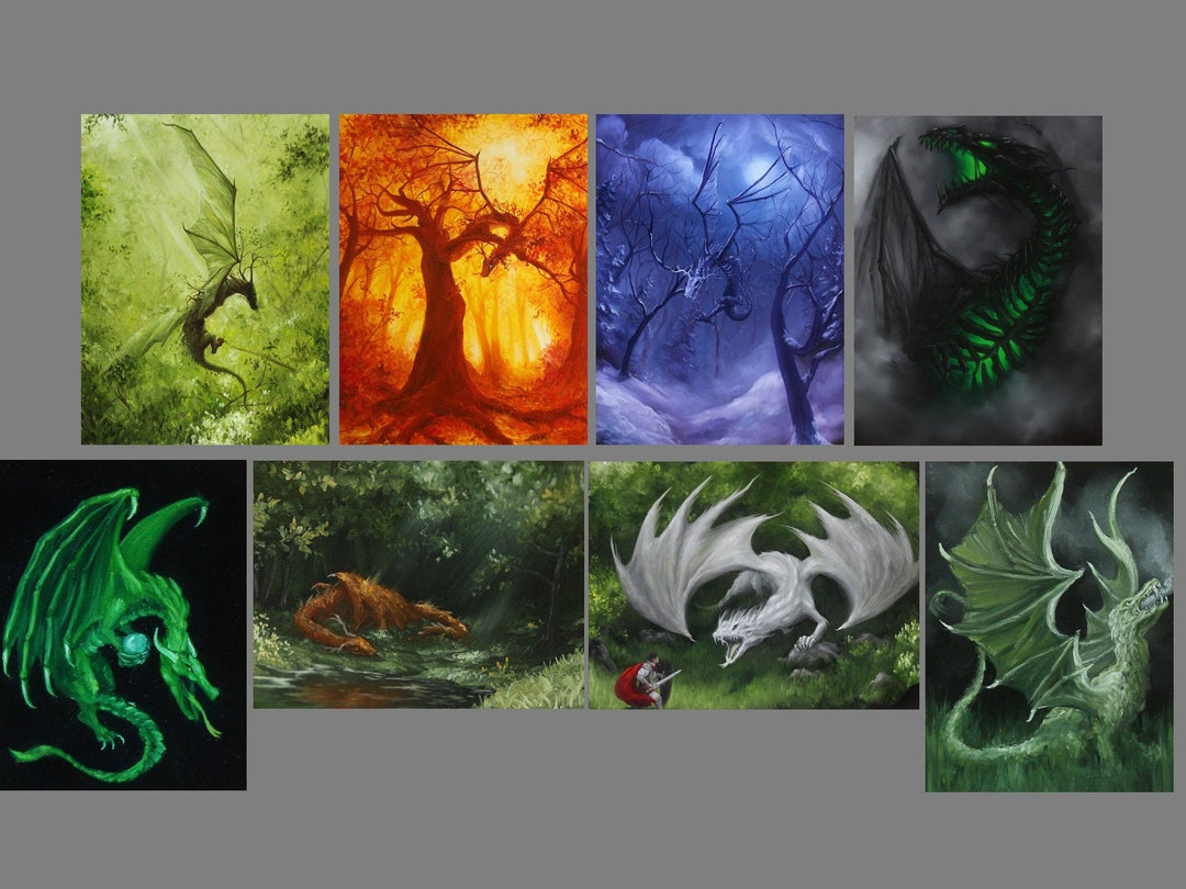 3x4" Magnet Dragon Dragons Fantasy Creature Monster Art Print ...