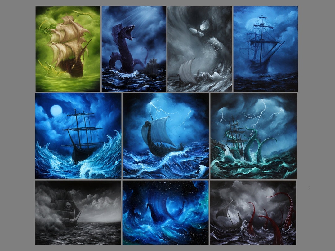 2x4-4x4" Magnet Ship Ships Boats Sailing Fantasy Viking Longboat Ship ...
