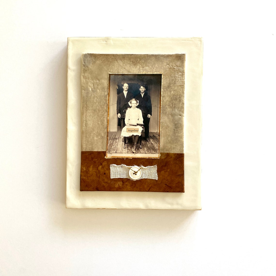 Encaustic Art Encaustic Collage 8x10 Wall Art Ready to Hang - Etsy