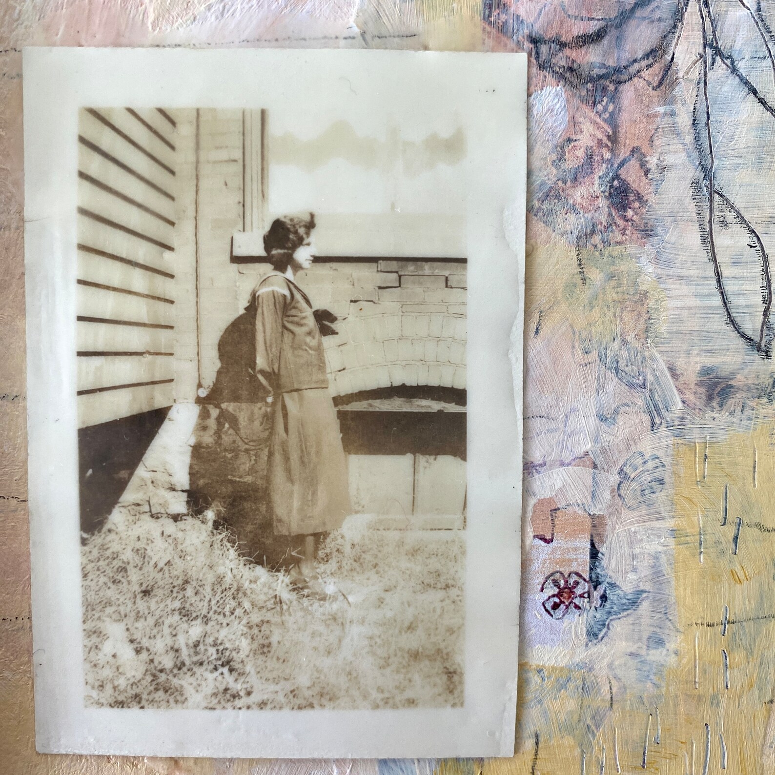 Collage Mixed Media Art on Paper 9x9 Art Unframed Art - Etsy