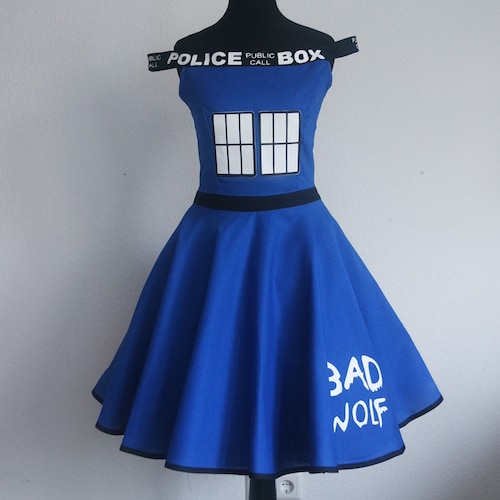 POLICE BOX Pocket Dress Cosplay TARDIS Inspired Doctor Dr - Etsy