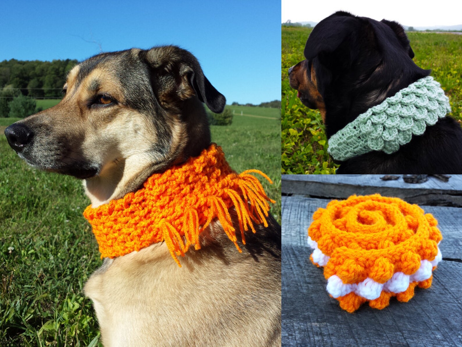 CROCHET PATTERN BUNDLE: Dog Scarf Crochet Pattern 3 Pack Saves Money ...