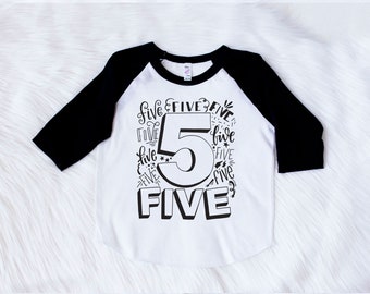 5th birthday shirt | Etsy
