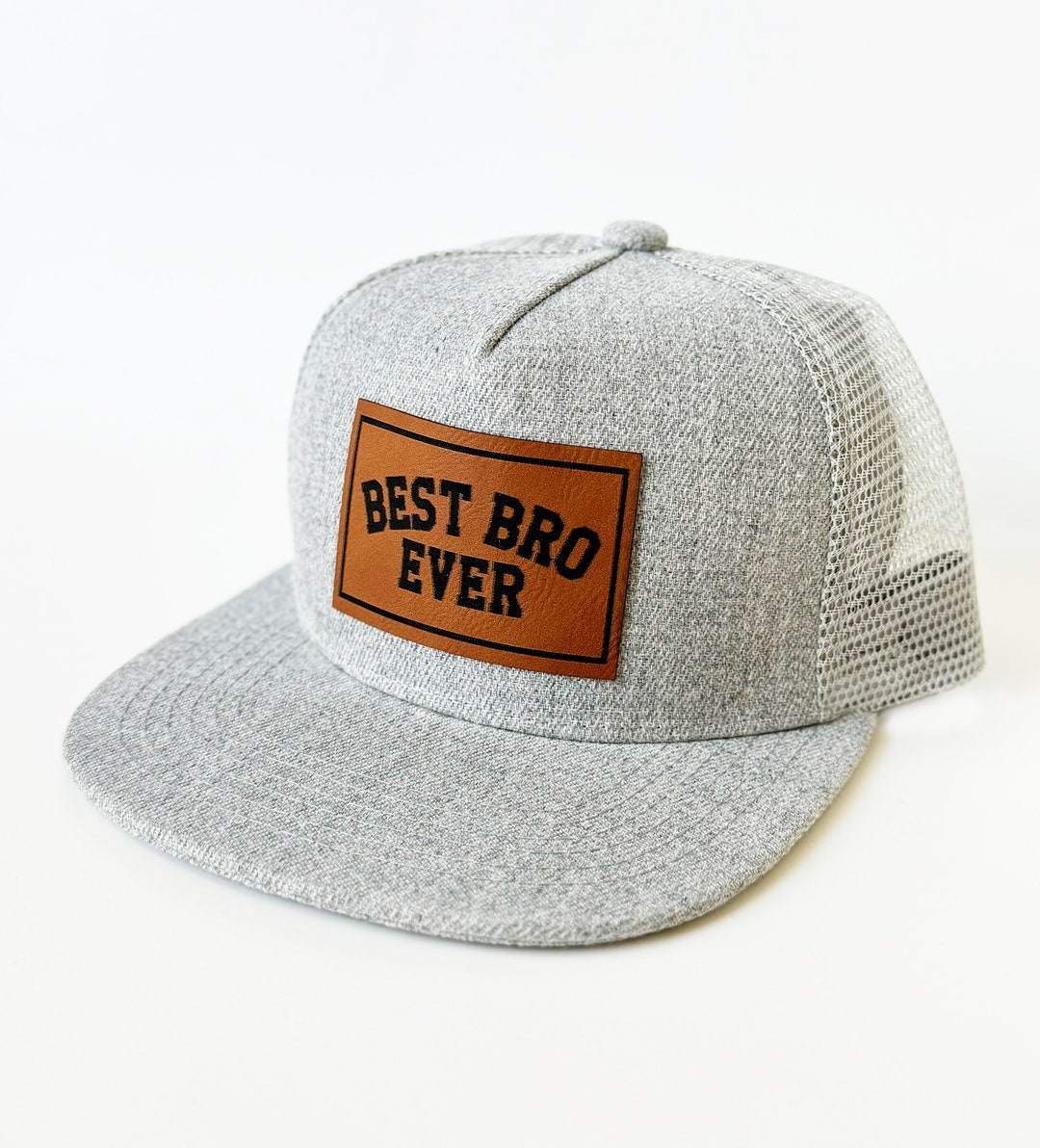 Big Brother Snapback Hat | Engraved Vegan Leather Patch - Etsy