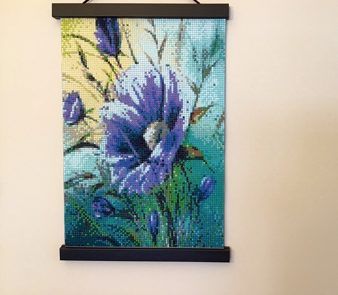 Finished Diamond Painting - Beautiful Purple Flowers - Etsy