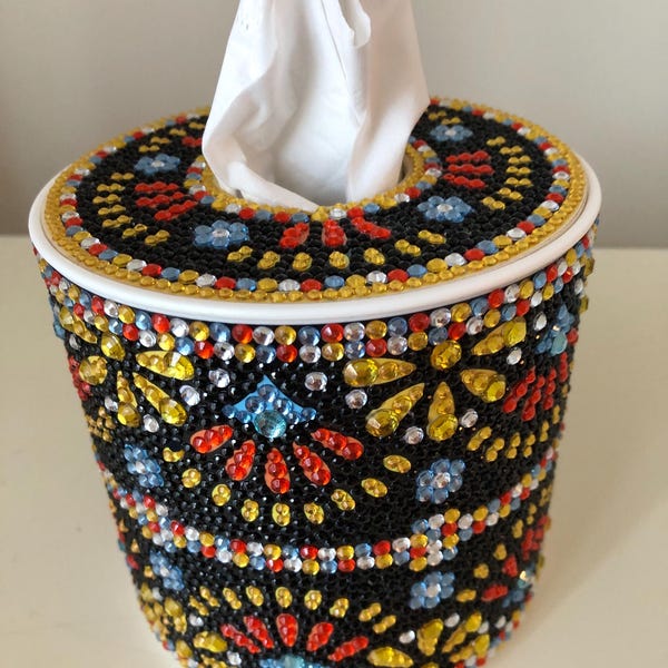 Tissue Box Round - Etsy