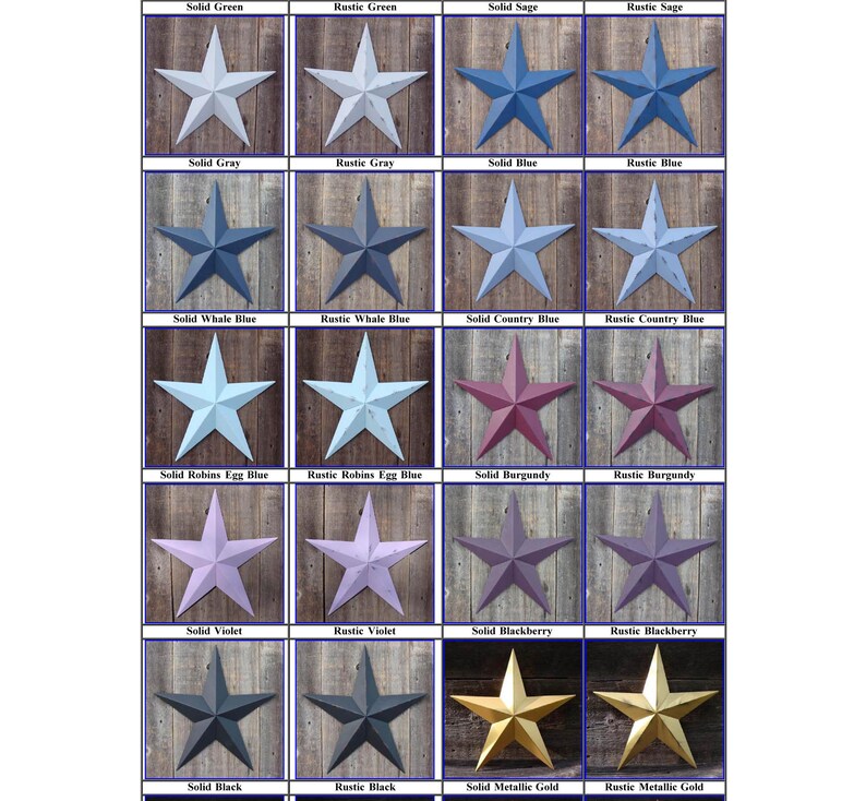 4 Inch Heavy Duty Painted Barn Star - Etsy