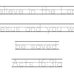 Scripture Handwriting Practice - Toddler, Preschool **book 2** - Etsy