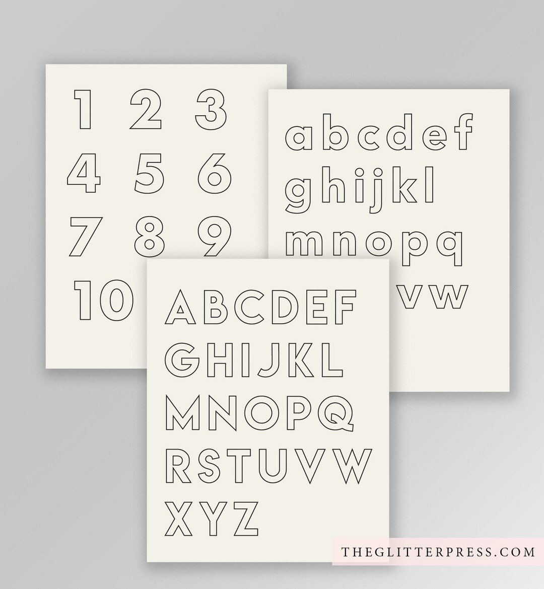 Back to School Printable, ABC Neutral Alphabet Print, Homeschool ...