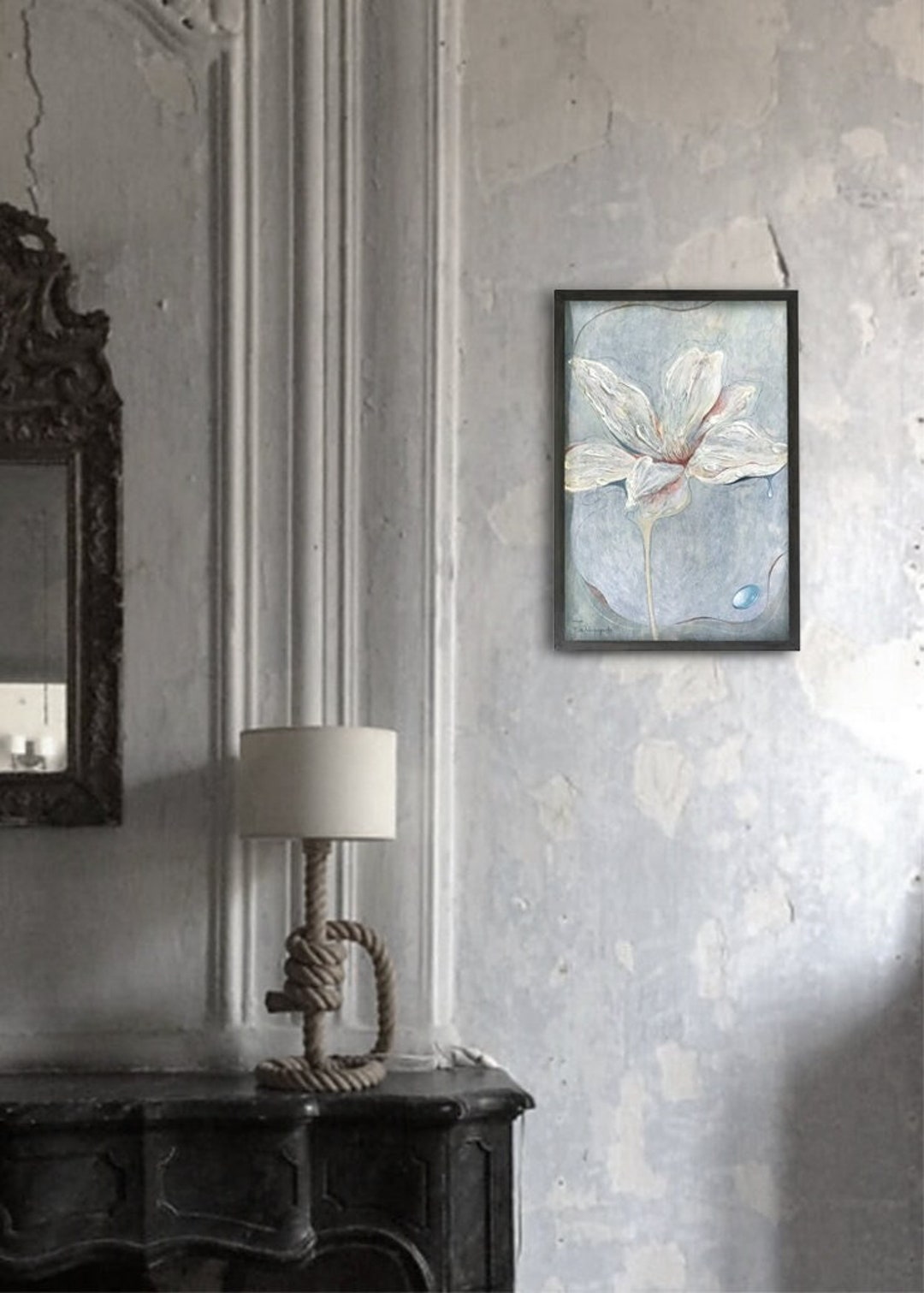 Acrylic Original Painting streamline With Handmade Frame by Tetsuhiro ...