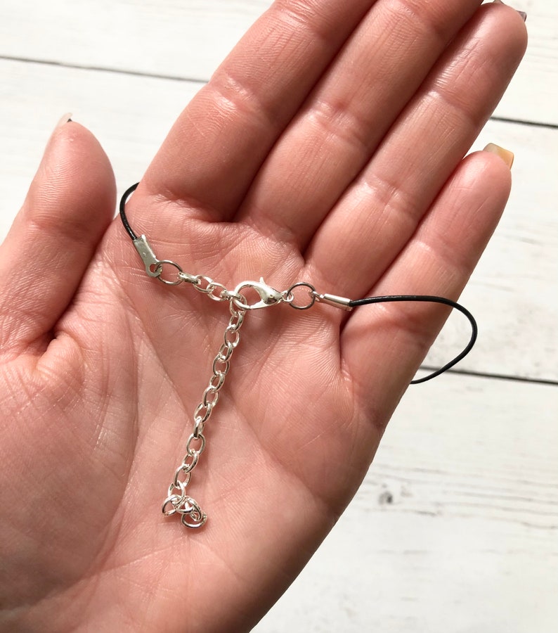 Thin Choker Silver Bar Choker Black Leather Necklace - Etsy