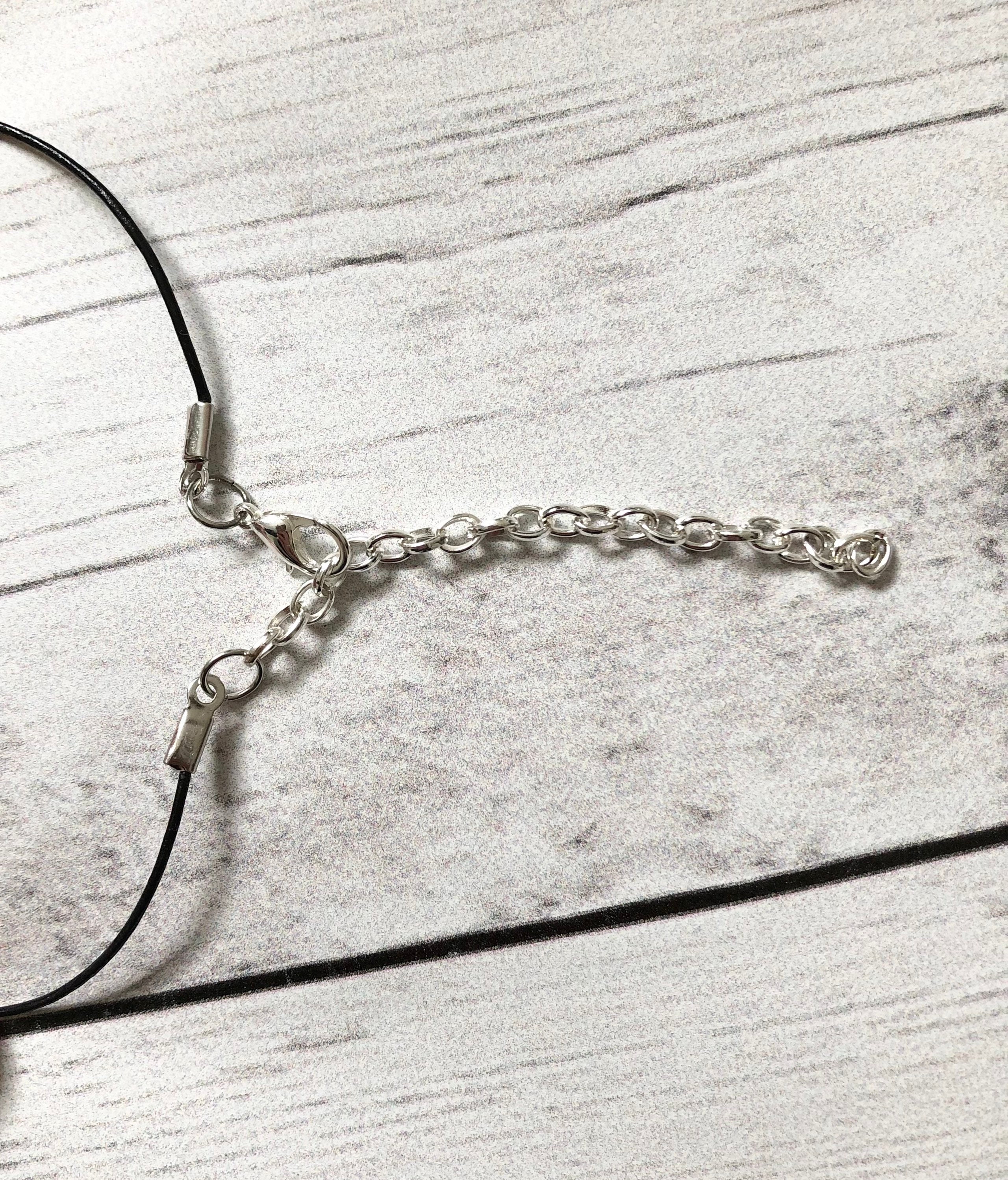 Thin Choker Silver Bar Choker Black Leather Necklace | Etsy