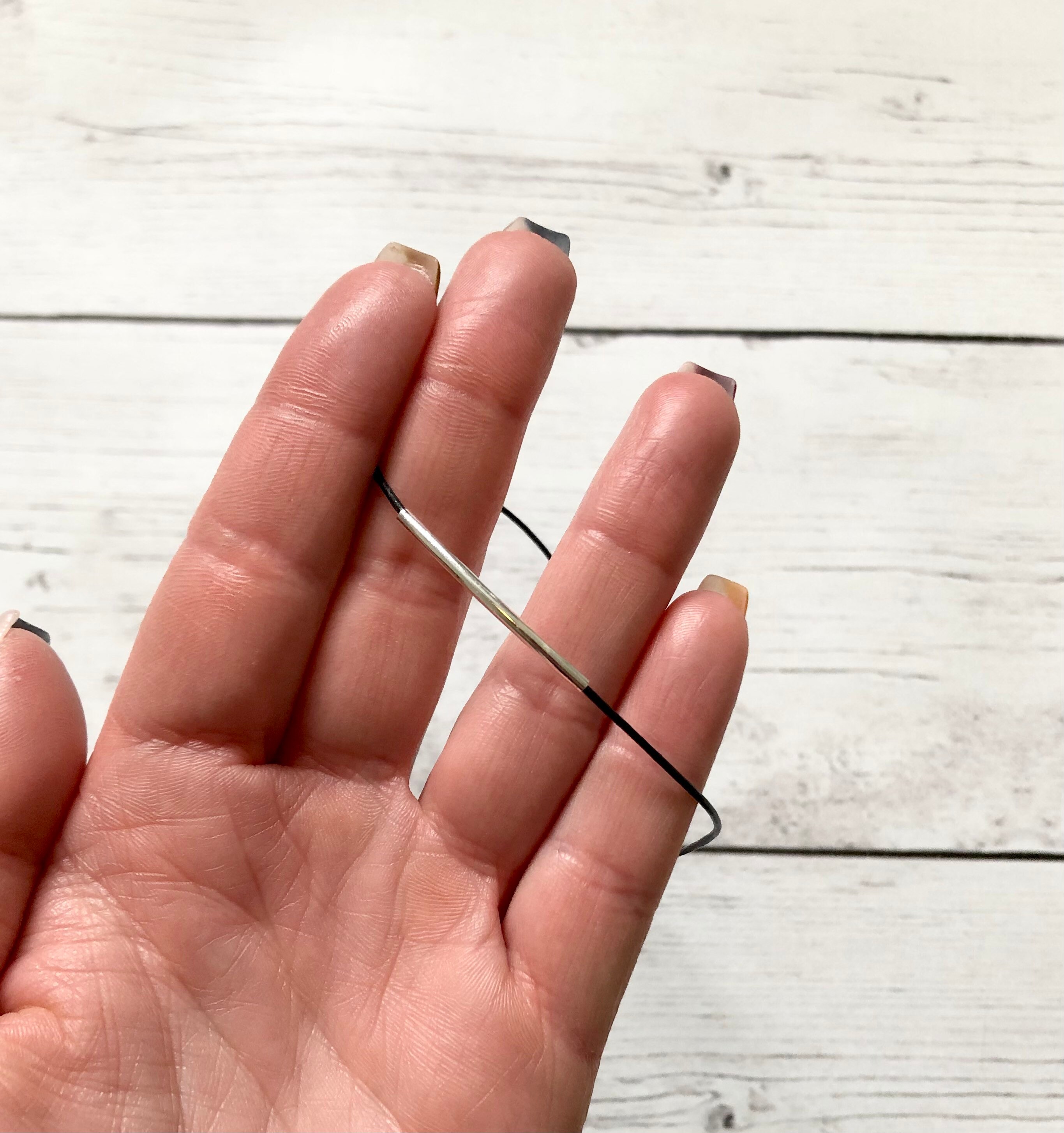 Thin Choker Silver Bar Choker Black Leather Necklace | Etsy