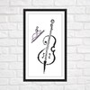 Cello Modern Cross Stitch Pattern PDF Chart Black Monochrome Cross ...